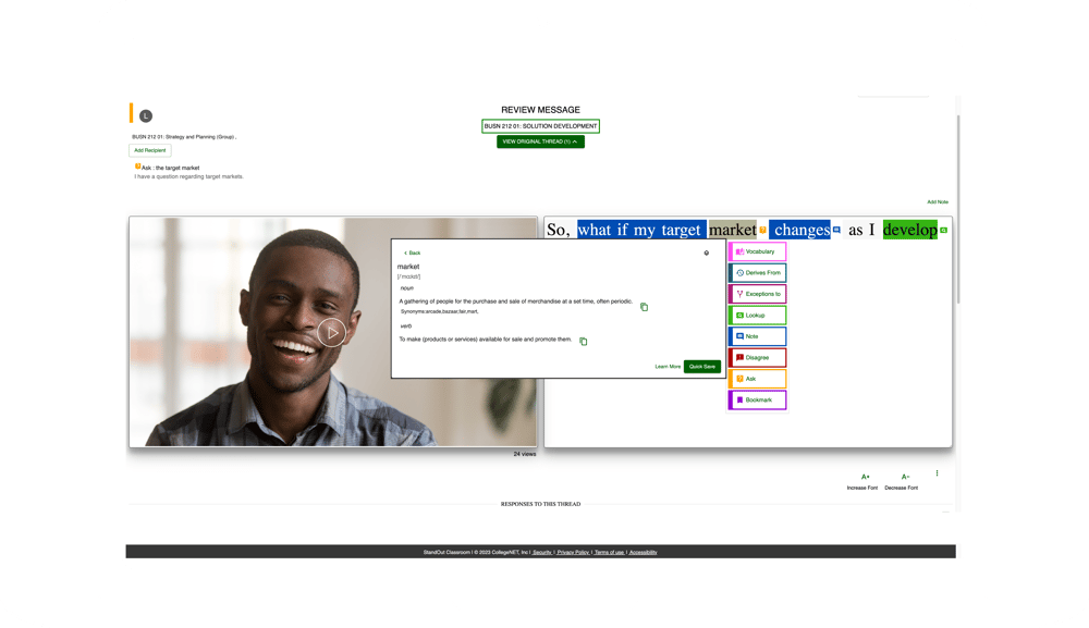 Virtual Classroom Software | StandOut Classroom | CollegeNET